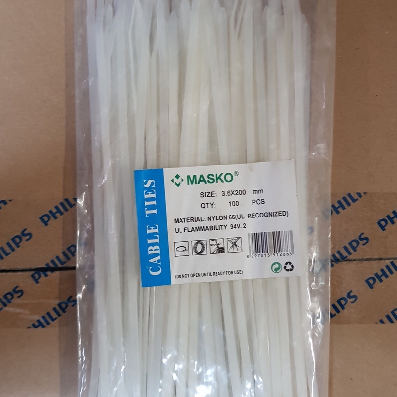 Jual Kabel Ties 20 cm MASKO (Isi 100 pcs) | Shopee Indonesia