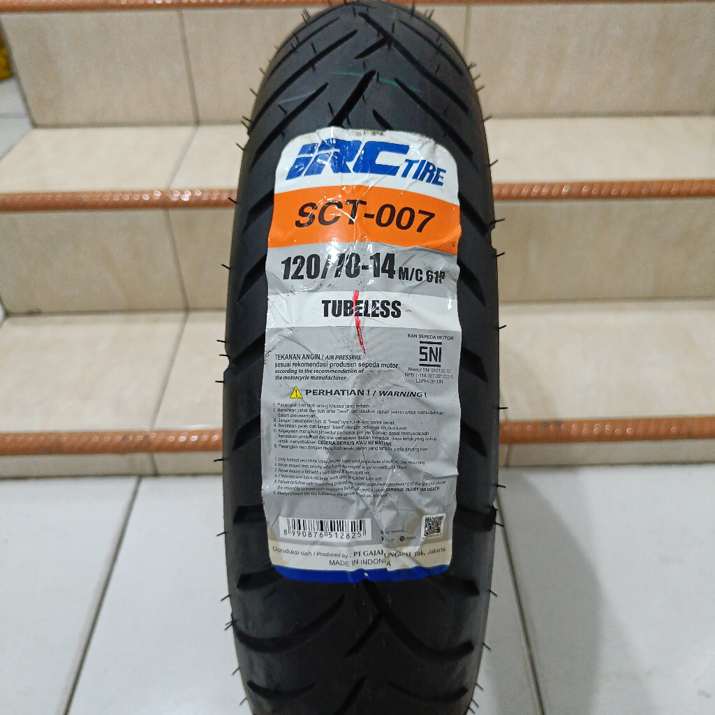 Jual BAN PCX 150 , VARIO 160 BELAKANG - IRC 120/70 -14 TUBELESS ...