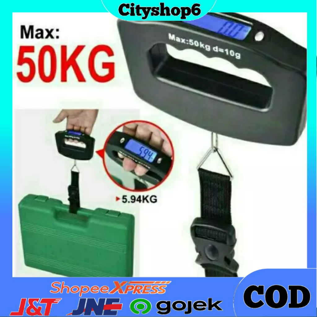 Jual Timbangan Gantung Digital Tas Koper Bagasi 50kg Luggage Scale 50 kg | Shopee Indonesia