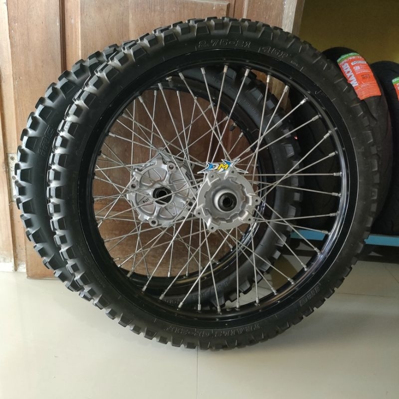 Jual WHEELSET RODA HONDA CRF 150 21 18 BEKAS COPOTAN | Shopee Indonesia