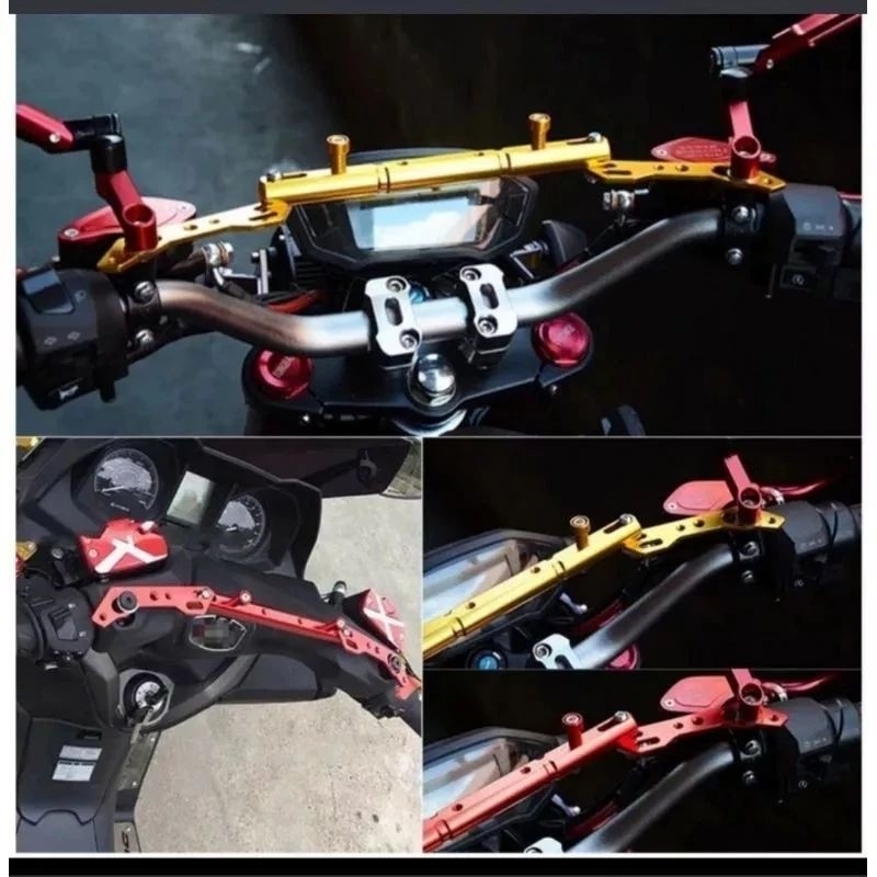 Jual Palang Stang Stabilizer Stang+Dudukan Lampu Tembak CNC Nmax Pcx ...