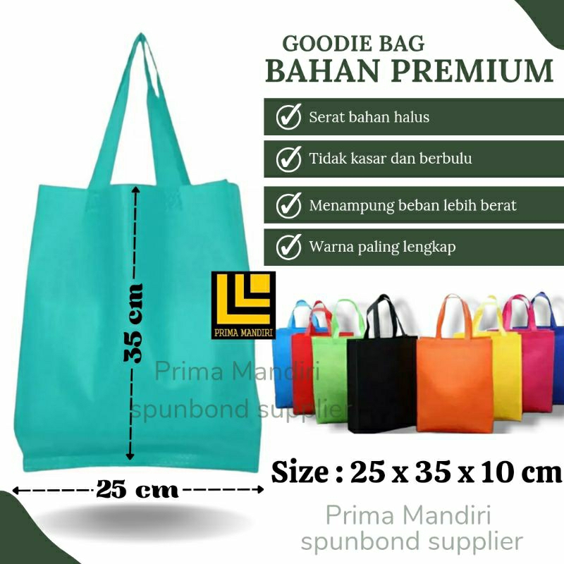 Jual Goodie bag tas spunbond Tebal 25x35x10 cm | tas kain,tote bag,tas ulang tahun anak | Shopee ...