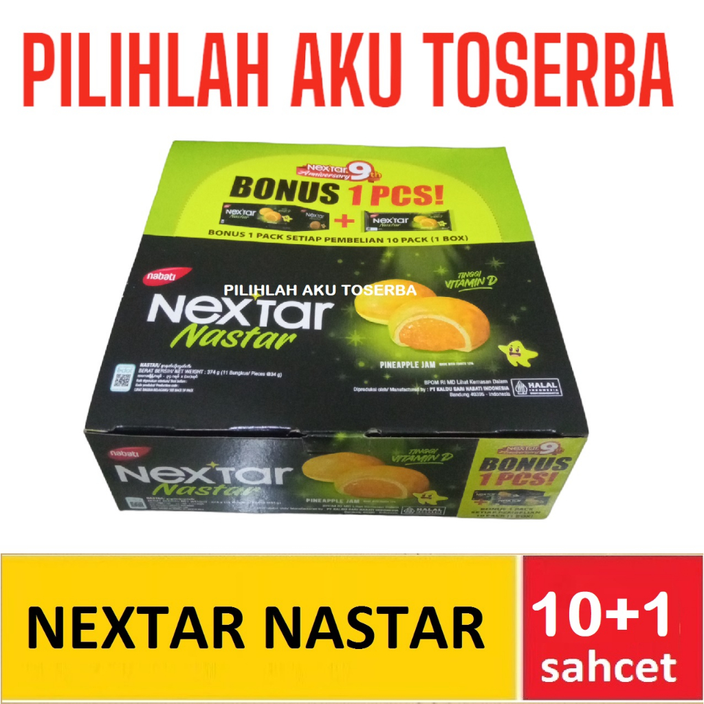 Jual Biskuit Nabati NEXTAR NASTAR Nanas - isi 10 sachet (HARGA 1 BOX ...