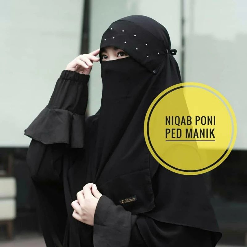Jual Cadar Niqab Poni Pad Manik / Cadar Poni Niqab Cadar Pad Manik ...