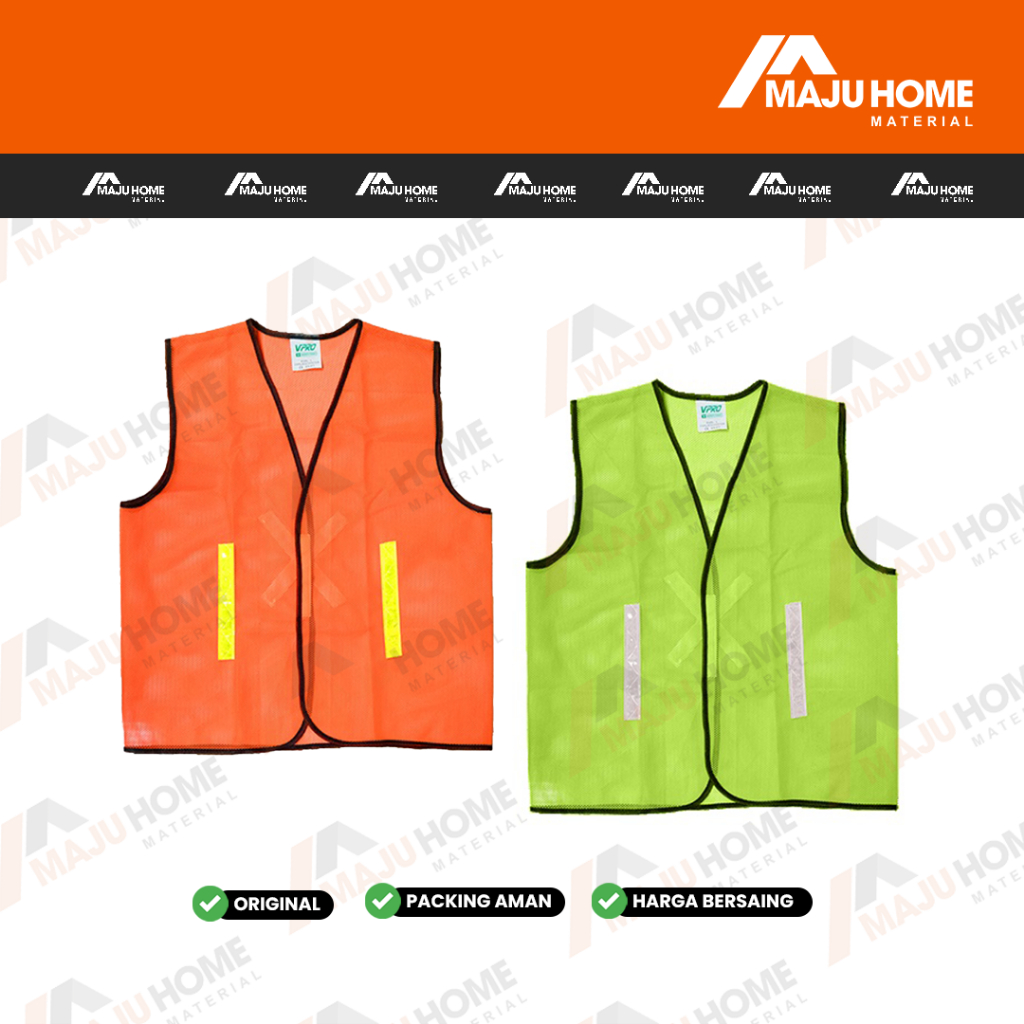 Jual VPRO KAIROS Safety Vest/Rompi Proyek Lubang Besar (Hijau/Oren ...