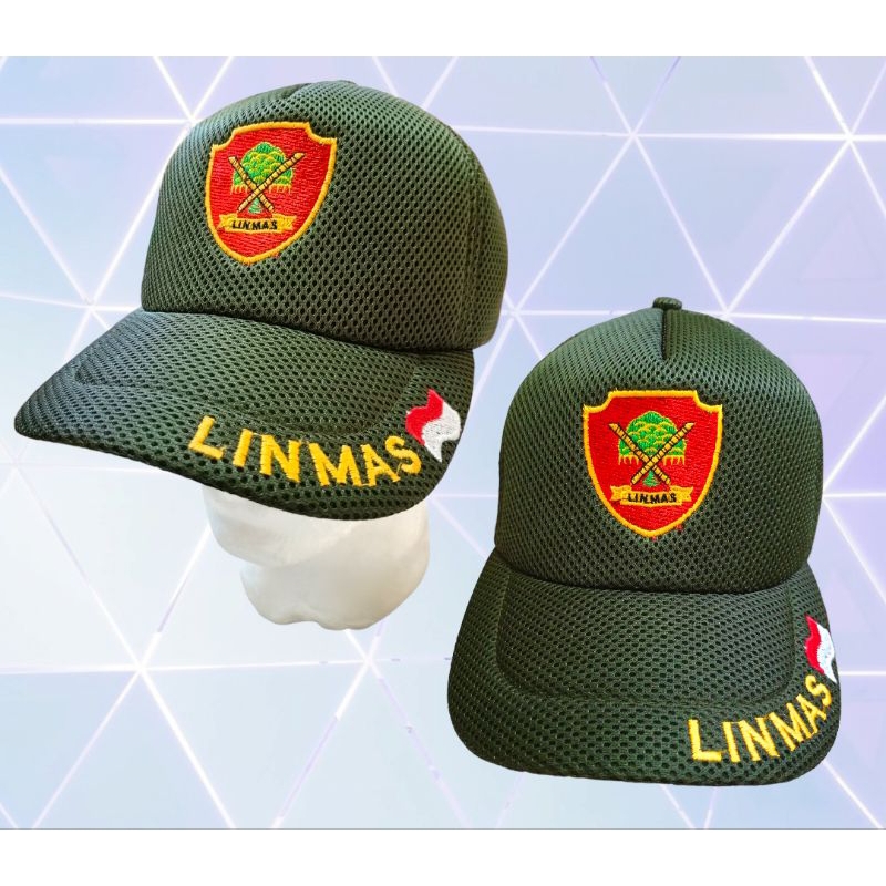 Jual Topi jaring linmas hijau - topi dinas linmas warna hijau | Shopee ...