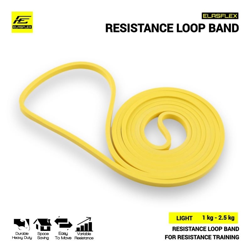Jual ELASFLEX Resistance Loop Band ( LIGHT , MEDIUM , HEAVY ) | Shopee ...
