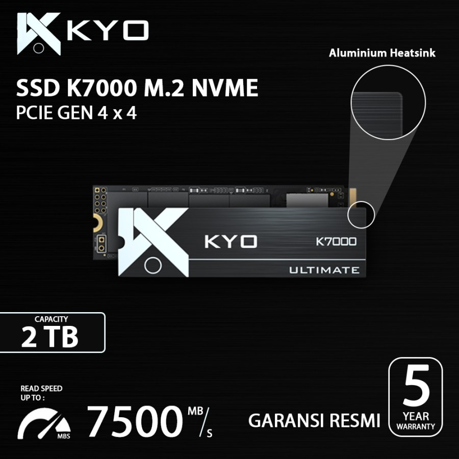 Jual KYO ULTIMATE K7000 PCIe 4.0 NVME SSD 2TB M.2 NVMe Gen 4 x4 ...