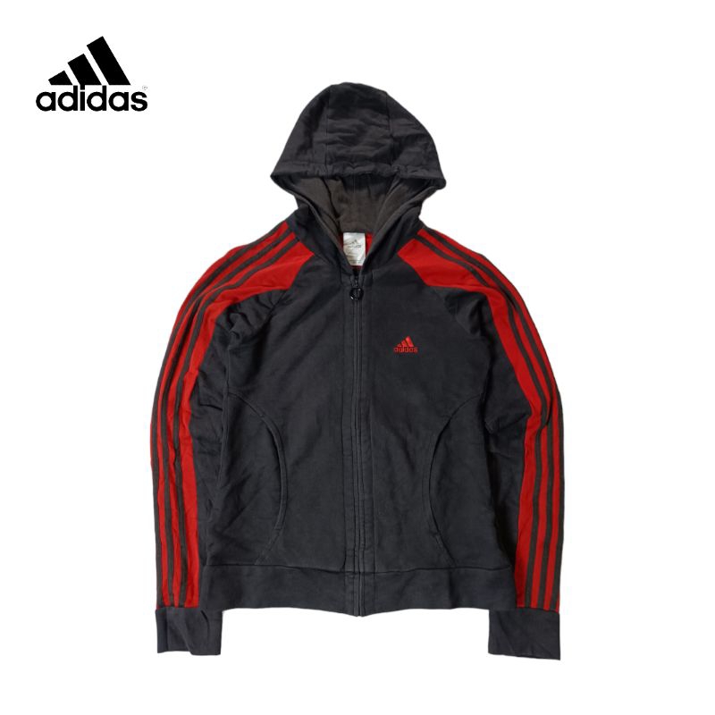 Jual HOODIE ZIPPER ADIDAS SECOND ORIGINAL / THRIFT ADIDAS / JAKET ...