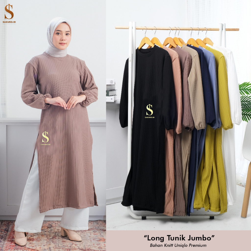 Jual Long Tunik Jumbo Knit Hornet Premium / Kimia Long Tunik Knit Hornet LD 110 cm | Shopee ...