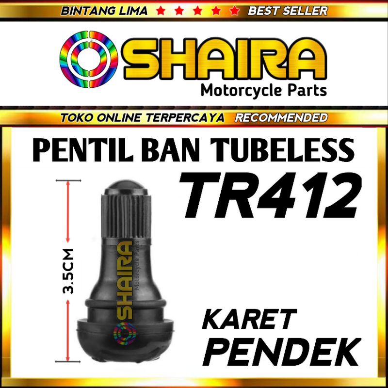 Jual PENTIL TUBLES / PENTIL TUBELESS KARET PENDEK MOTOR/MOBIL TR412 UNIVERSAL PENTIL BAN ...
