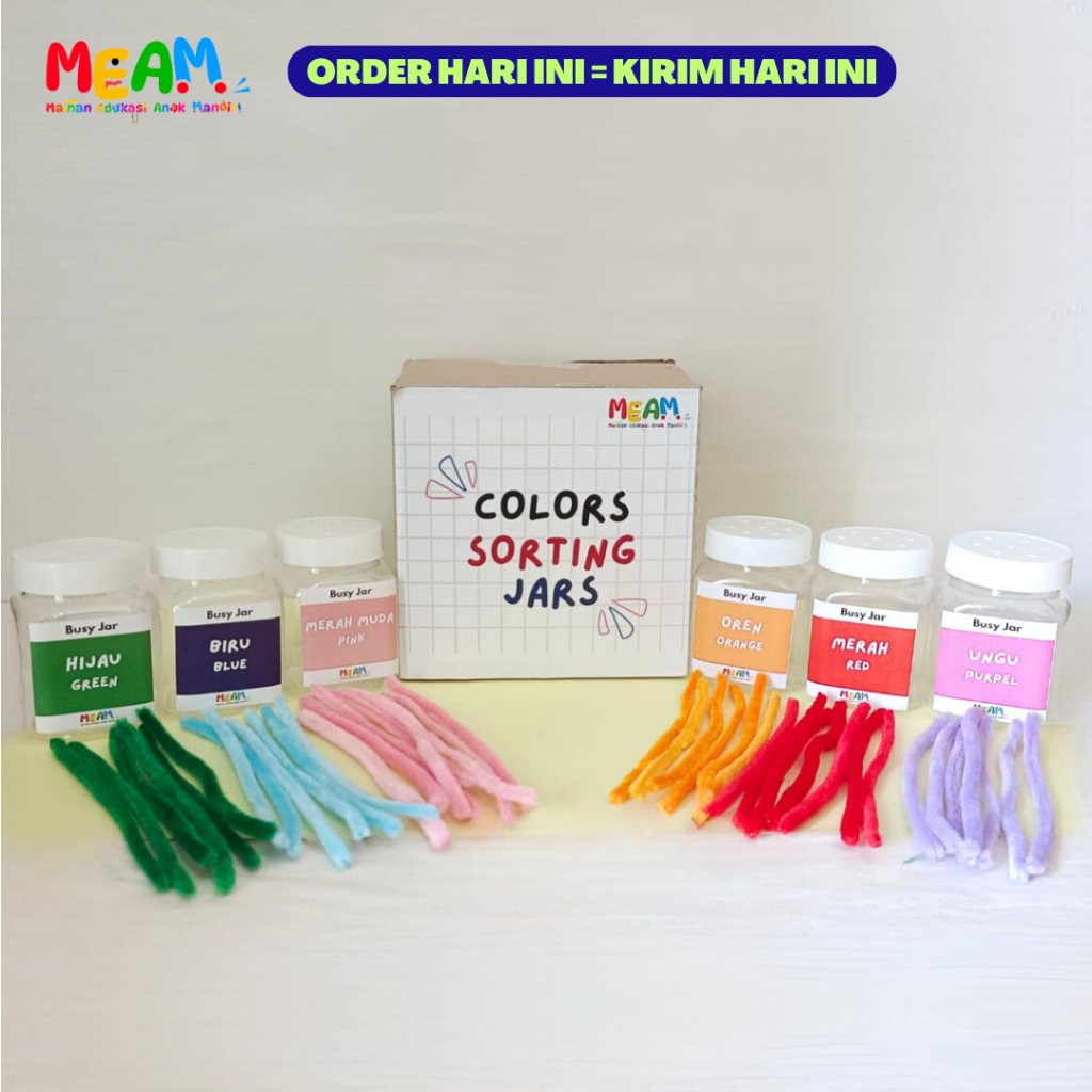 Jual MEAM Busy Jar Mainan Edukasi Anak Montessori Motorik Sensori Play ...
