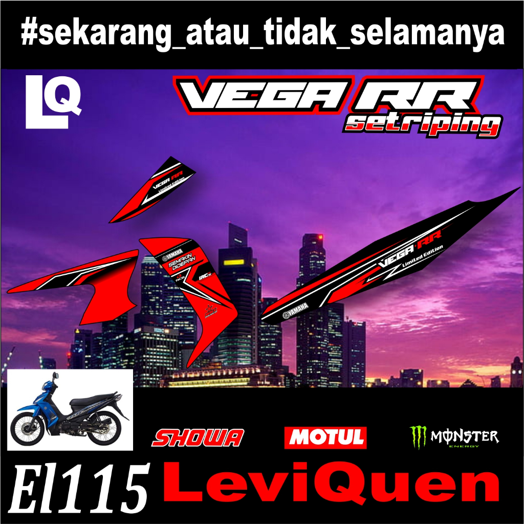Jual Sticker Striping List Variasi (el115) Vega RR - Striping Motor ...