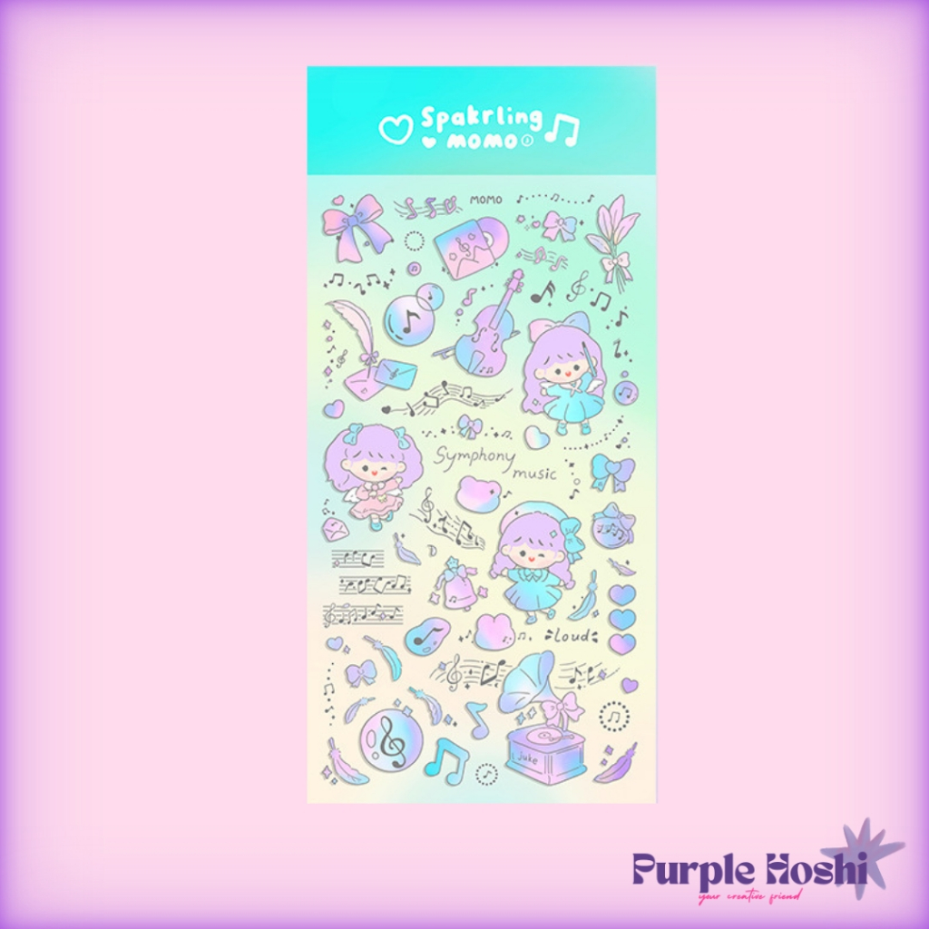 Jual Purple Hoshi Sticker Satuan 1 Lembar Karakter Cute Lucu DIY Stiker ...