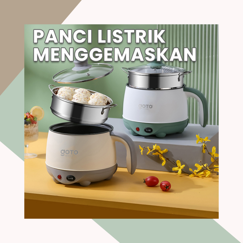 Jual Goto Micha Panci Listrik 1.8 L Elektrik Mini Fry Pan Hotpot ...