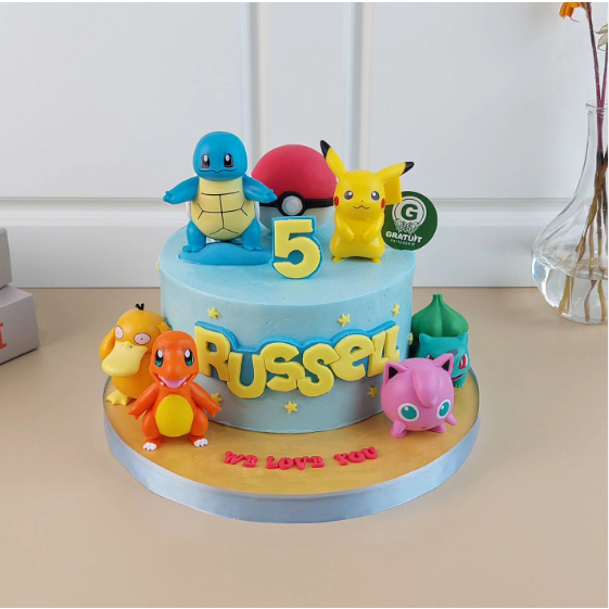 Jual CAKE TEMA POKEMON ( MAINAN ) UK 15CM / KUE ULANG TAHUN CUSTOME ...