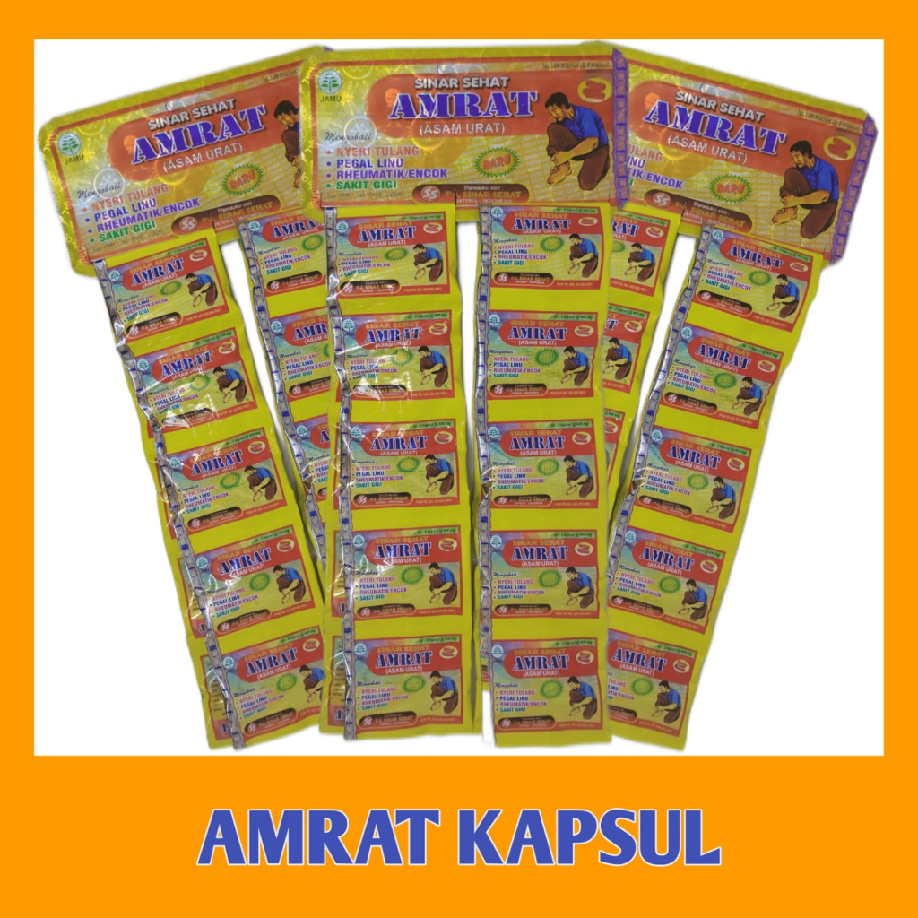 Jual Amrat Kapsul Obat Asam Urat, ngilu Tulang, Pegal Linu, rheumatik ...