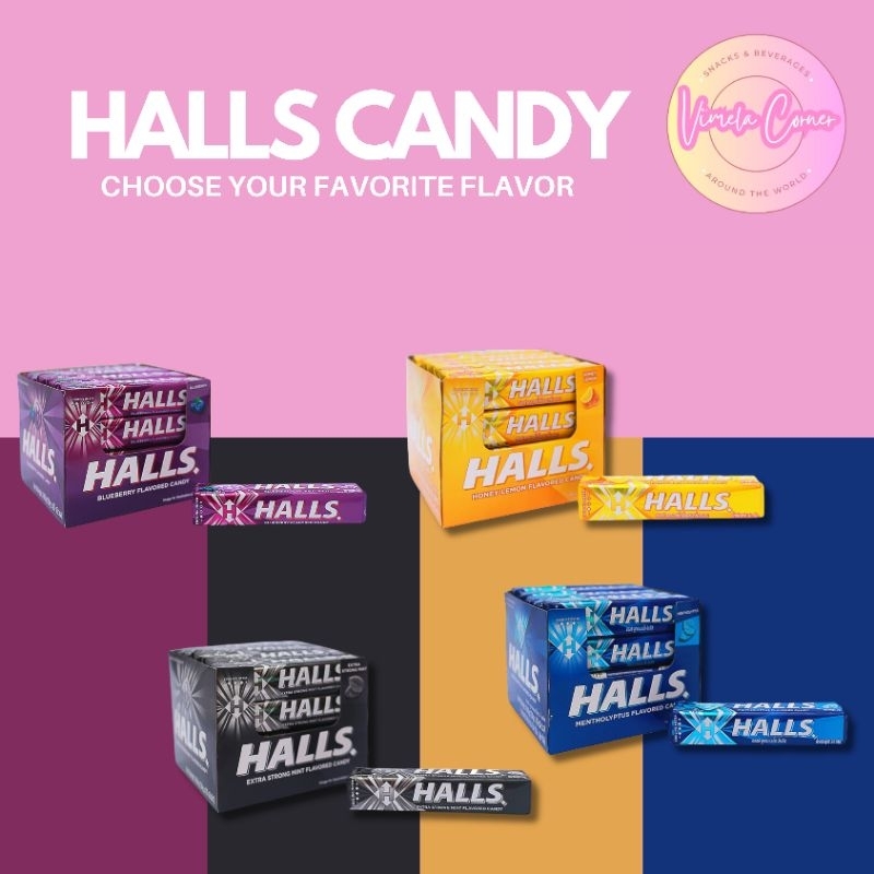 Jual HALLS CANDY BLUEBERRY, EXTRA STRONG MINT, HONEY LEMON ...