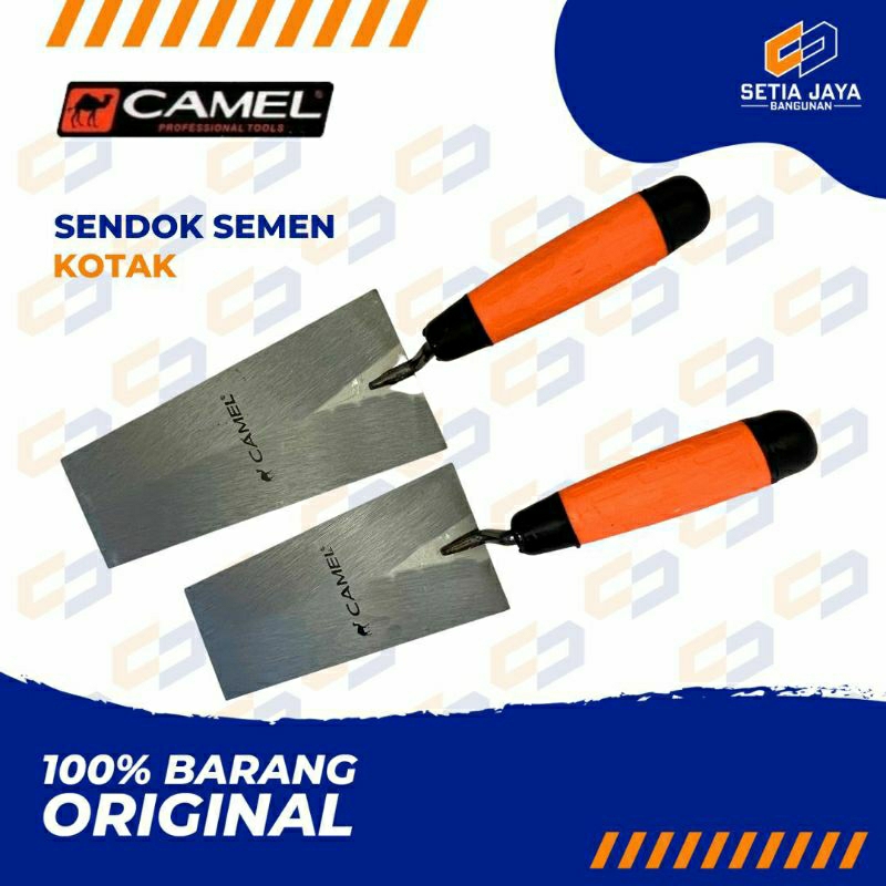Jual Sendok Semen Kotak Camel Gagang Karet Plat Besi 6 / 7 / 8 Inch ...