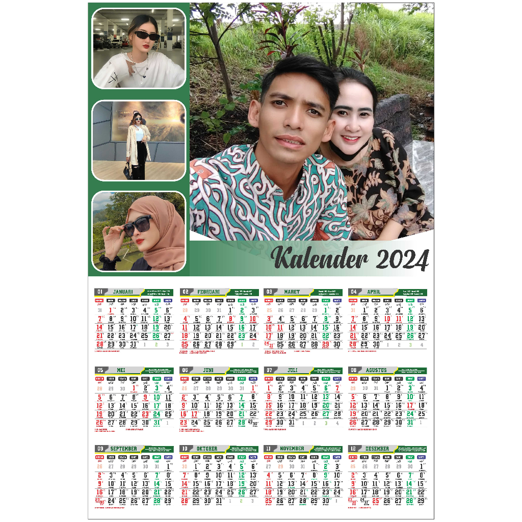 Jual Template Kalender 2024 1 Lembar (CorelDraw X4) | Shopee Indonesia