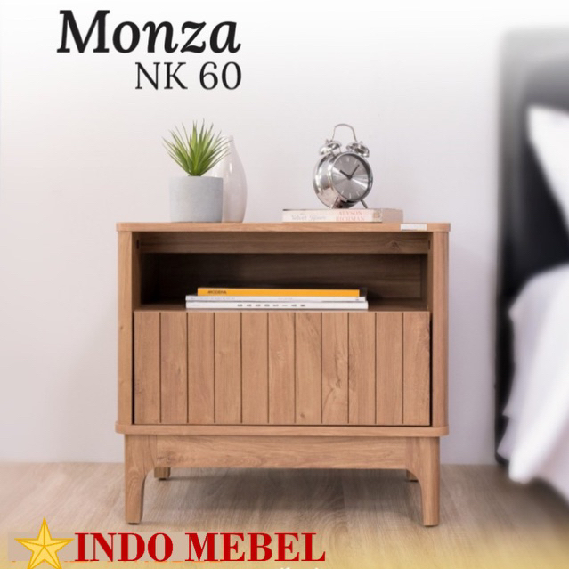 Jual Nakas Meja Samping Kecil Minimalis MONZA NK 60 AVANTI Motif Kayu | Shopee Indonesia