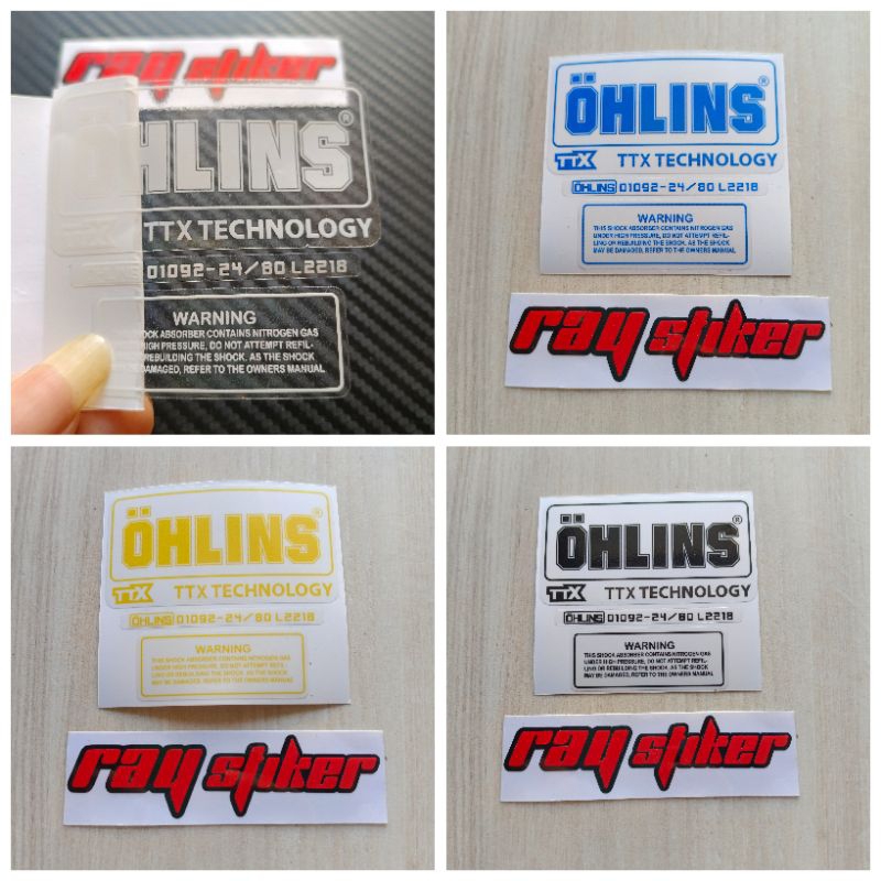 Jual STIKER OHLINS TTX TRANSPARAN PRINCUTT | Shopee Indonesia