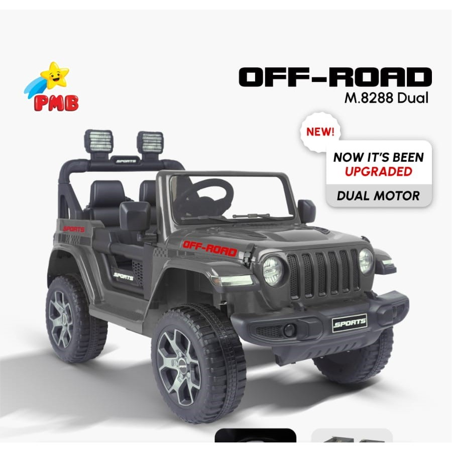 Jual MAINAN ANAK MOBIL AKI PMB M - 8288 OFF ROAD JEEP RUBICORN NEW ...