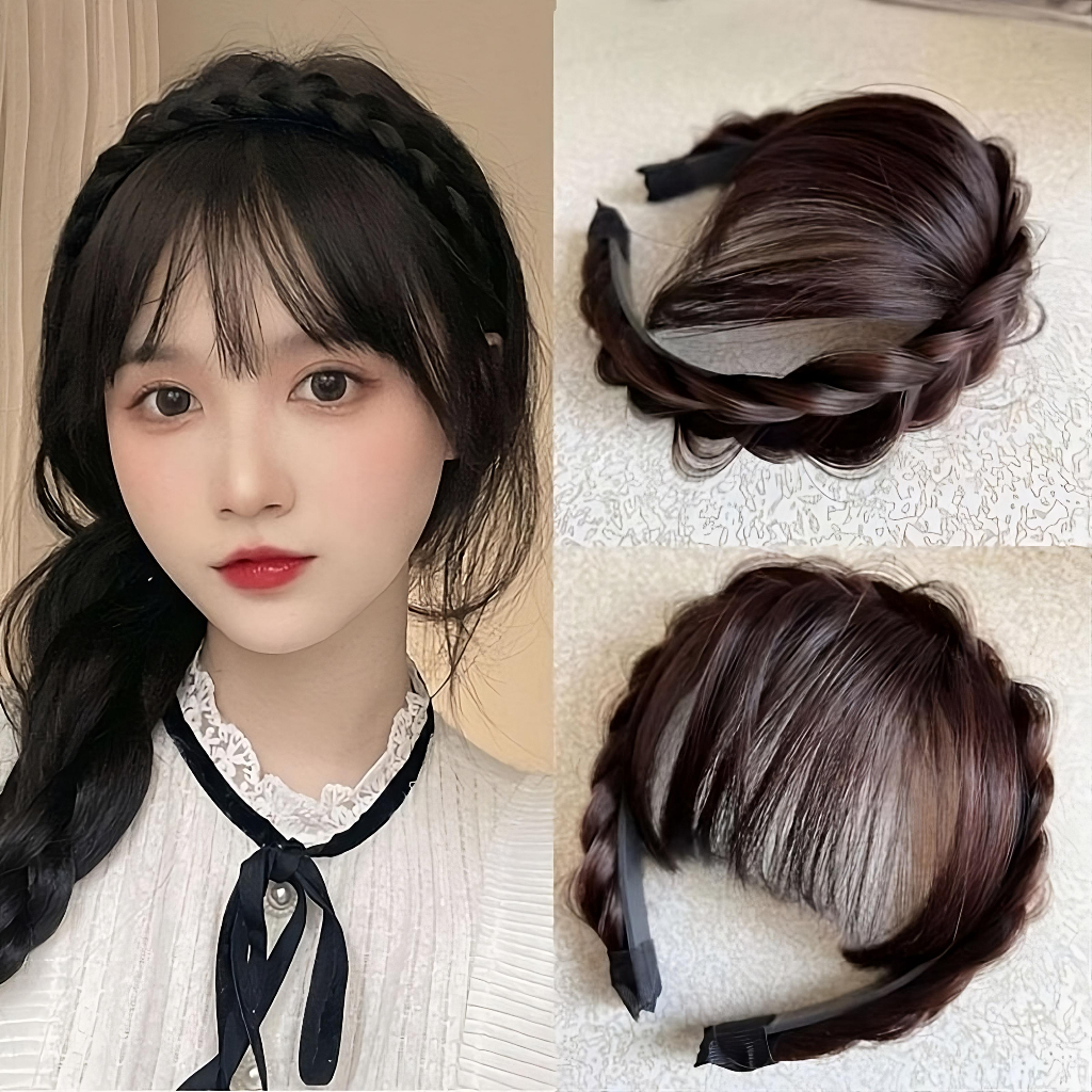 Jual BANDO PONI KEPANG / BANDO PONI RAMBUT PALSU WANITA 01 ALA KOREA ...
