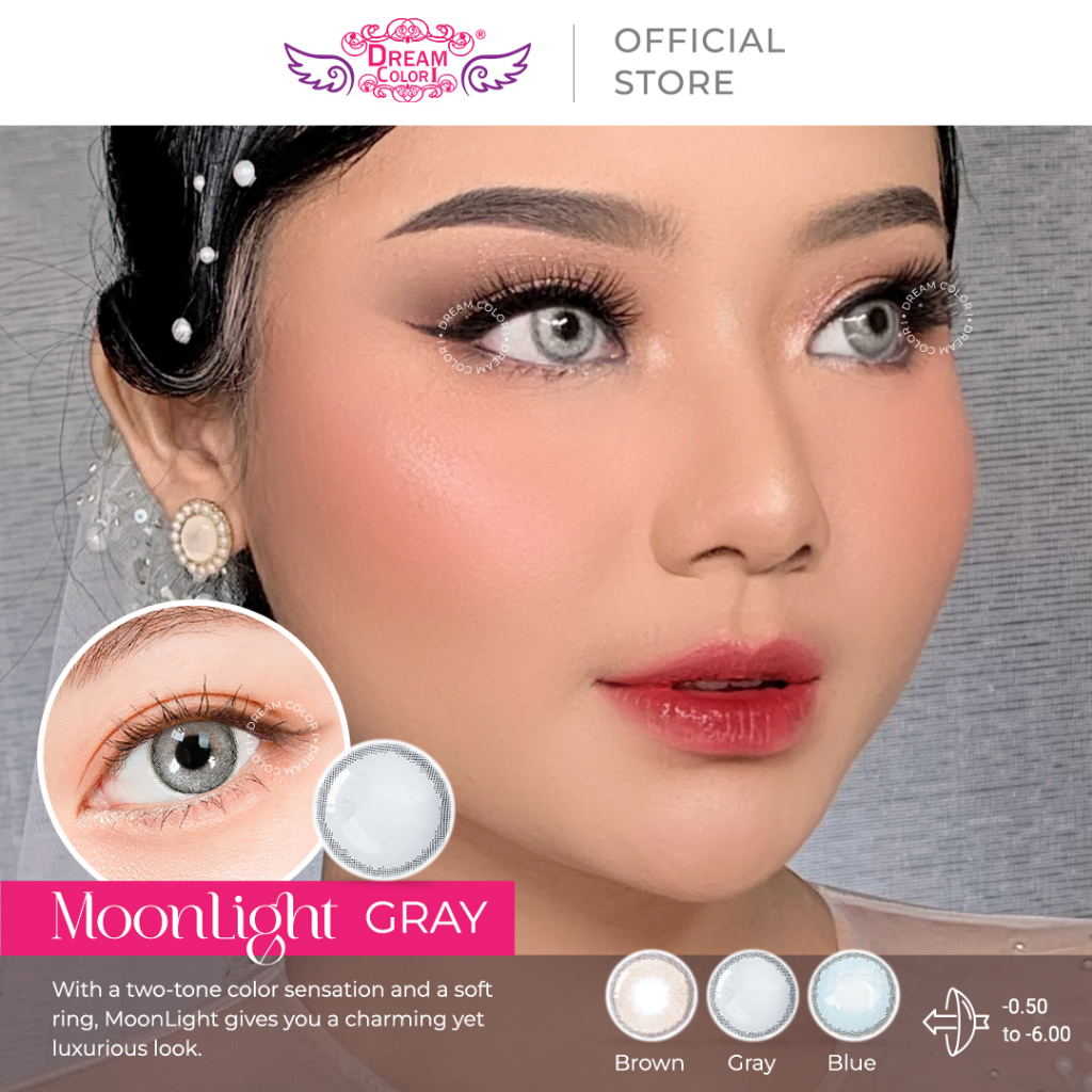 Jual DREAM COLOR I Softlens Moonlight Series Blue Brown Gray Plano ...