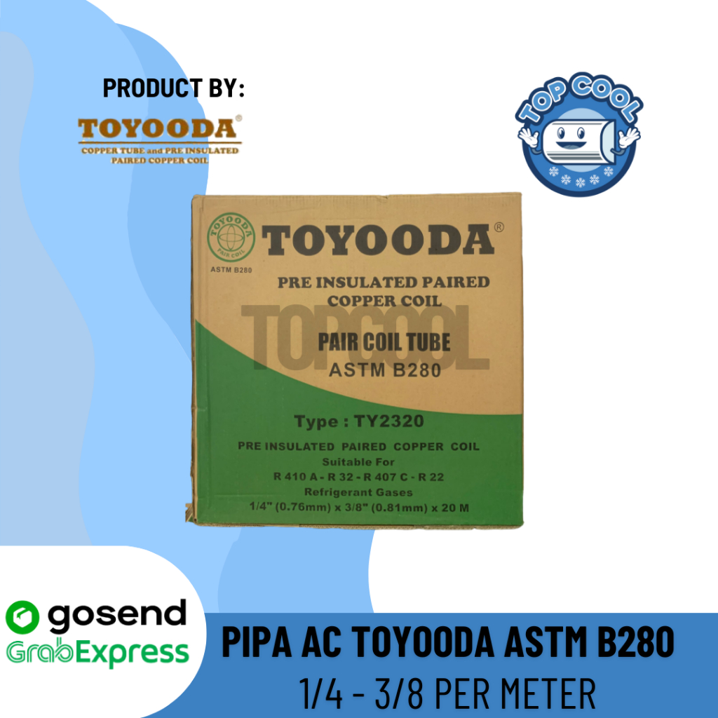 Jual Pipa AC Toyooda ASTM B280 1/4 - 3/8 (AC 1/2 PK - 1 PK) Per Meter | Shopee Indonesia