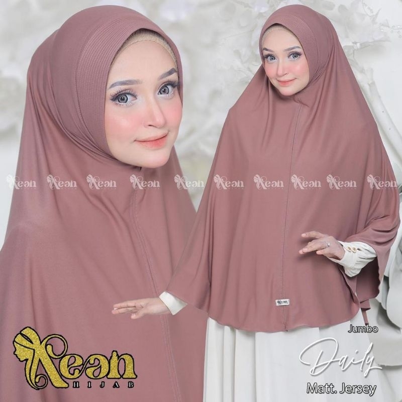 Jual KEAN Hijab Daily Size JUMBO XXL Bergo Hamidah Jilbab Instan Hamida Jersey Premium Kerudung ...