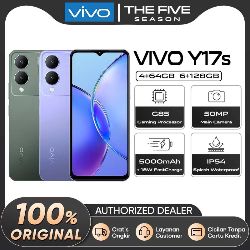Jual VIVO Y17 4/64 GB 50mp camera helio G85 5000 mAh battery | Shopee ...