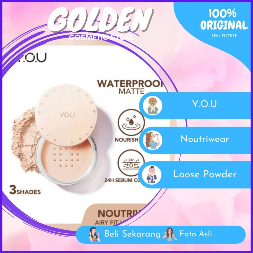 Jual YOU NoutriWear+ Airy Fit Loose Powder | Classic Ivory | Natural ...