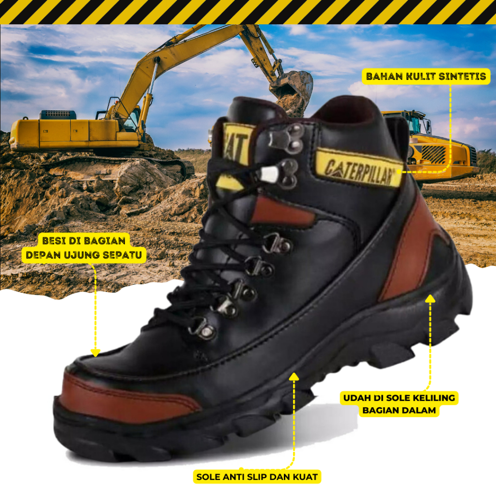 Jual Sepatu Safety Pria Caterpillar Steel Toe - Sepatu Pria Boots Septi ...