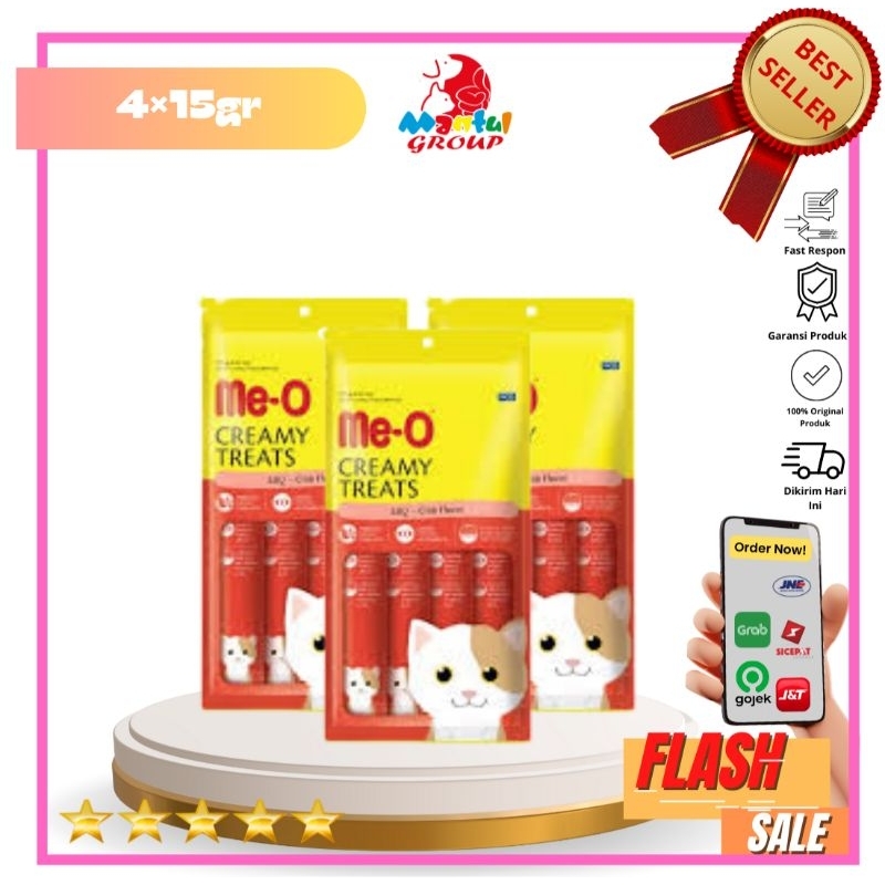 Jual Snack Kucing Meo Creamy 60Gr (Creamy Treats Crab) | Shopee Indonesia