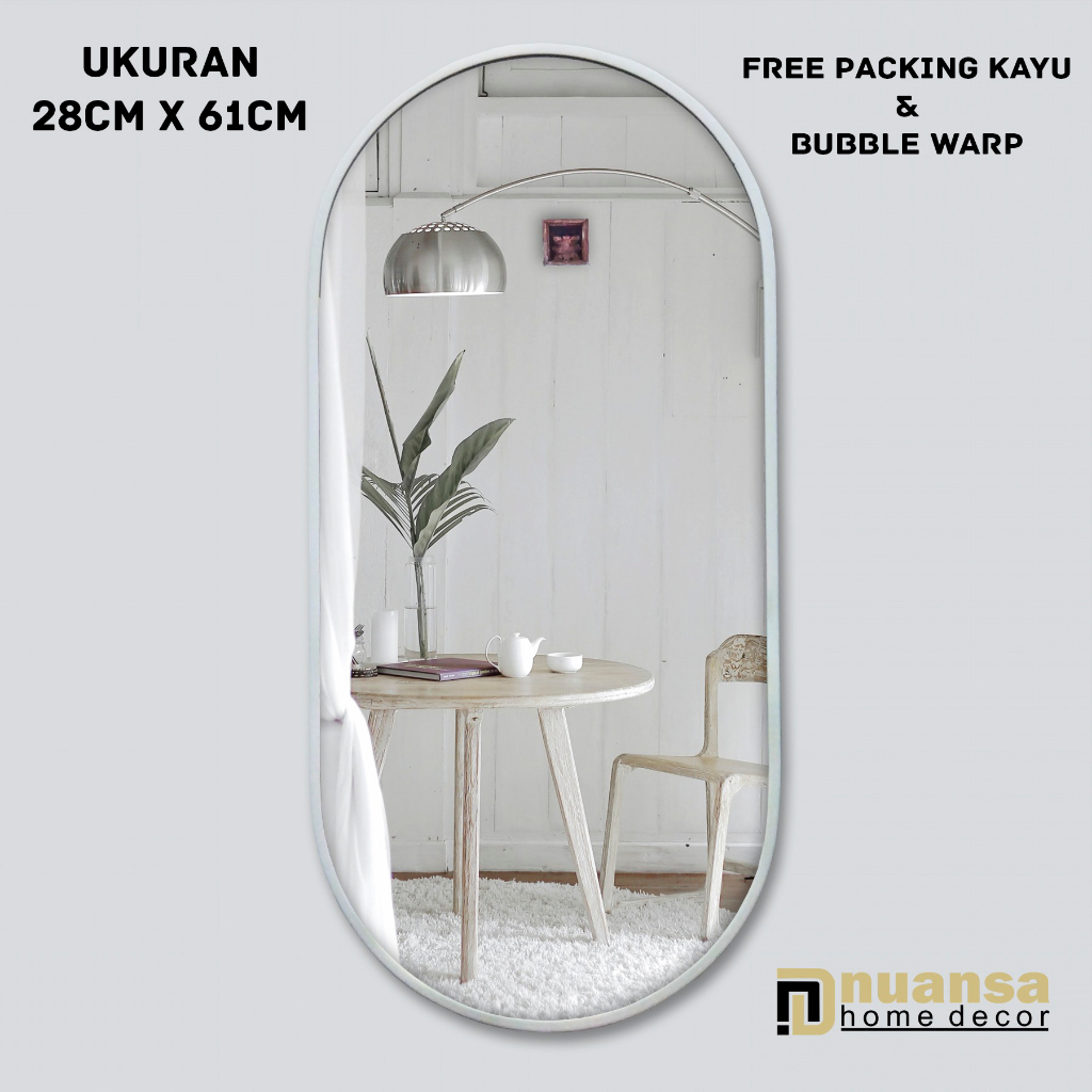 Jual CERMIN GANTUNG OVAL - CERMIN DINDING - CERMIN MINIMALIS | Shopee ...