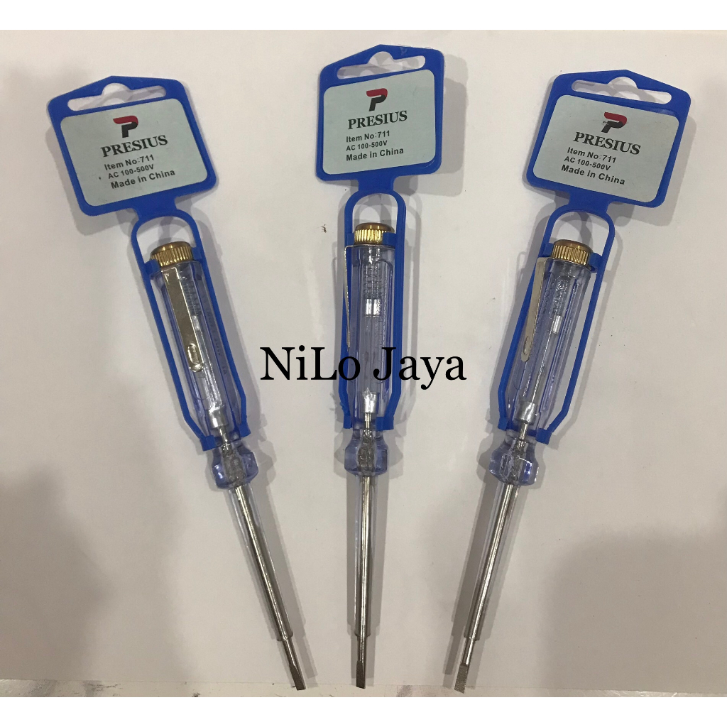 Jual PRESIUS Tespen Listrik Tipe 711 / Obeng Tespen Sedang | Shopee ...
