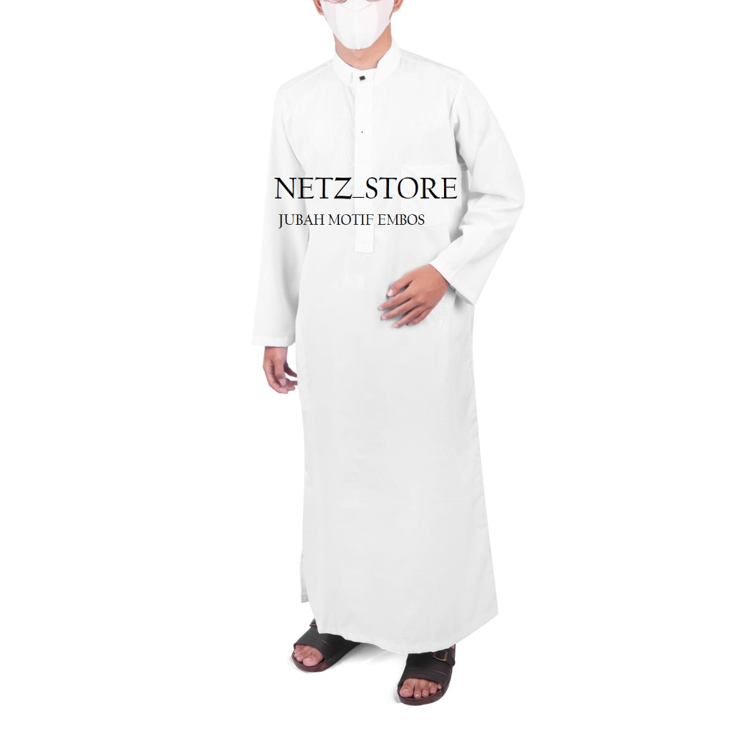 Jual Jubah Gamis Pria Dewasa Emboss Embos /Jubah Mewah Haji Umrah / Pakaian Jubah Sultan Gamis ...