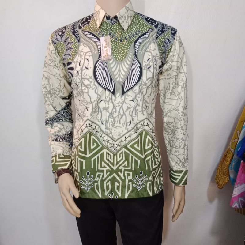 Jual BATIK ARTA motif REMEKAN LASKAR HIJAU KODE 008 l batik premium l ...