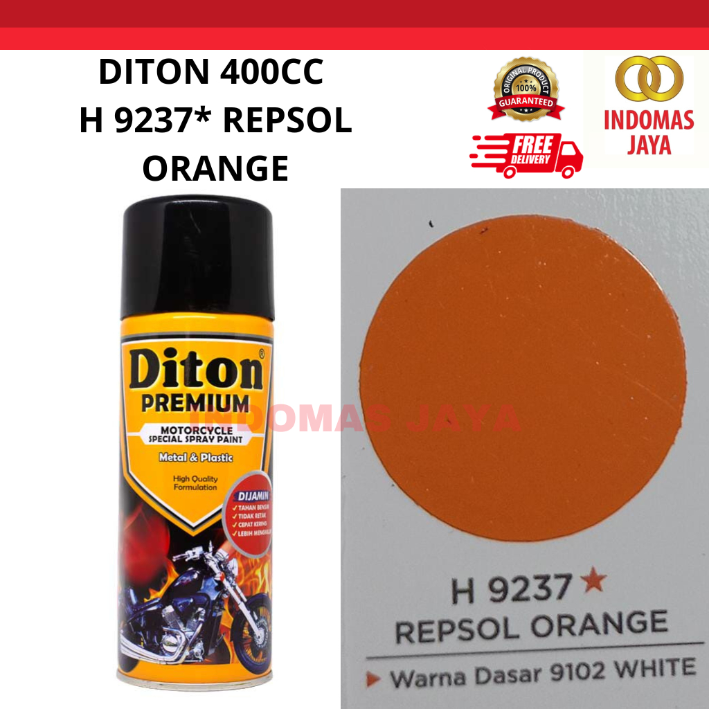 Jual Cat Semprot Diton Premium 400cc Repsol Orange 9237 | Shopee Indonesia