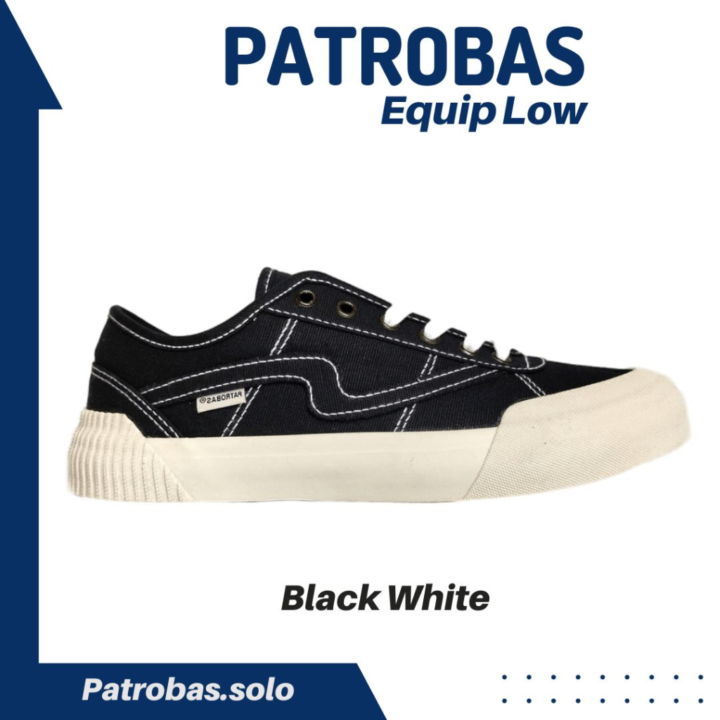Jual Patrobas Equip Low Black White Original Sepatu Sneakers Casual ...