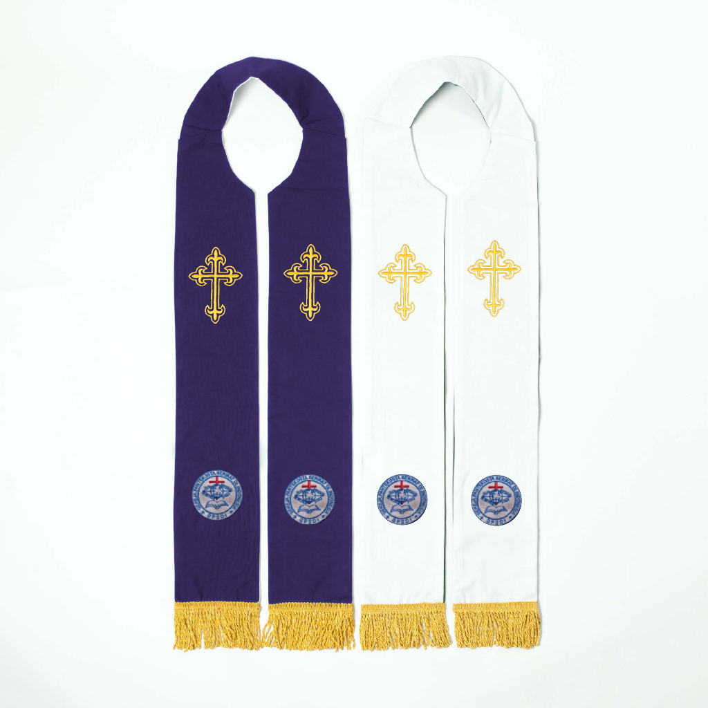 Jual Miracle - Stola Gereja - Bolak-balik Ungu Putih - Jos Miracle ...