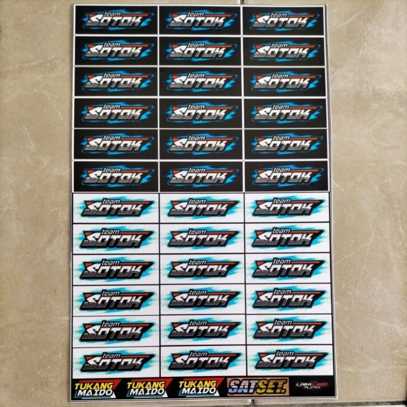 Jual Stiker team sotok 1 lembar Hologram,vynil,cromo | Shopee Indonesia