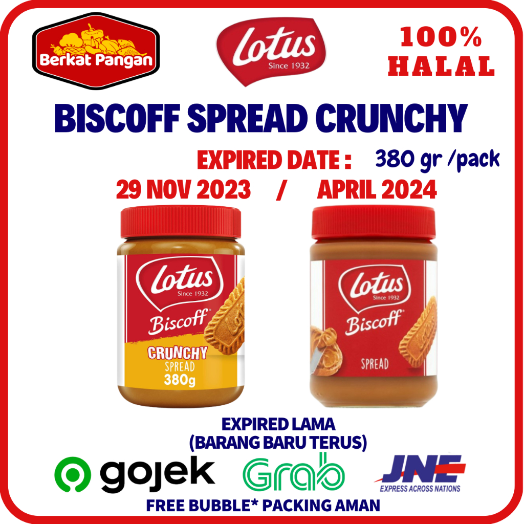 Jual Lotus Biscoff Crunchy Spread 380 gr / Biscoff Smooth Spread 400gr ...