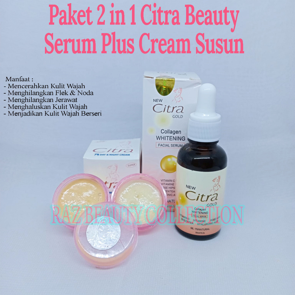 Jual Serum Citra Gold Collagen Vit C Plus Cream Citra Susun Siang ...