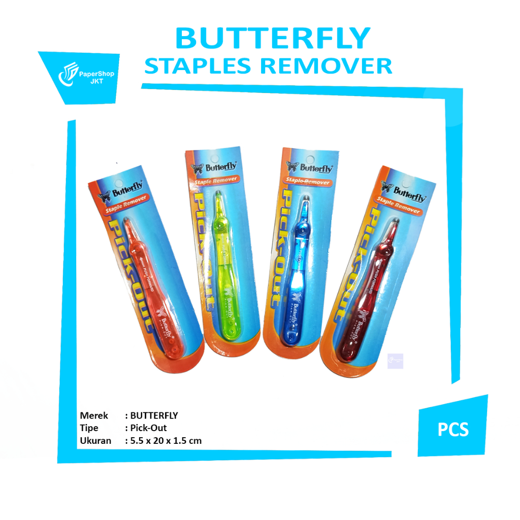 Jual BUTTERFLY - Staples Remover Pembuka Staples - Pcs | Shopee Indonesia