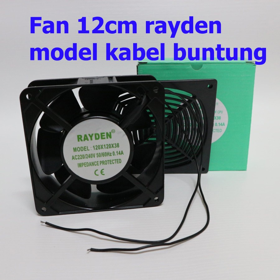 Jual Kipas Pendingin 12cm rayden AC 220v kabel buntung Cooling Fan ...