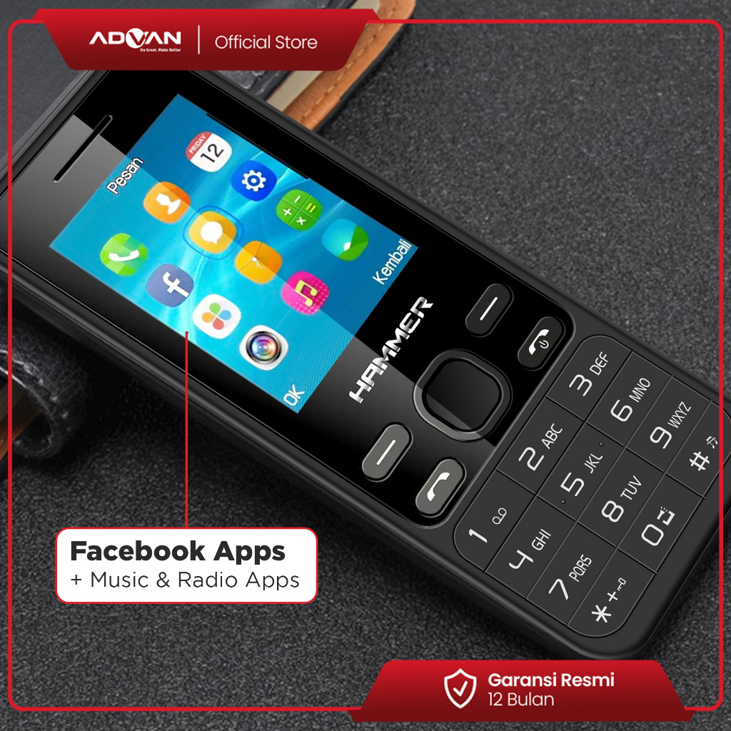 Jual HAMMER R6 Handphone Poliponik Feature Phone CandyBar Garansi Resmi ...