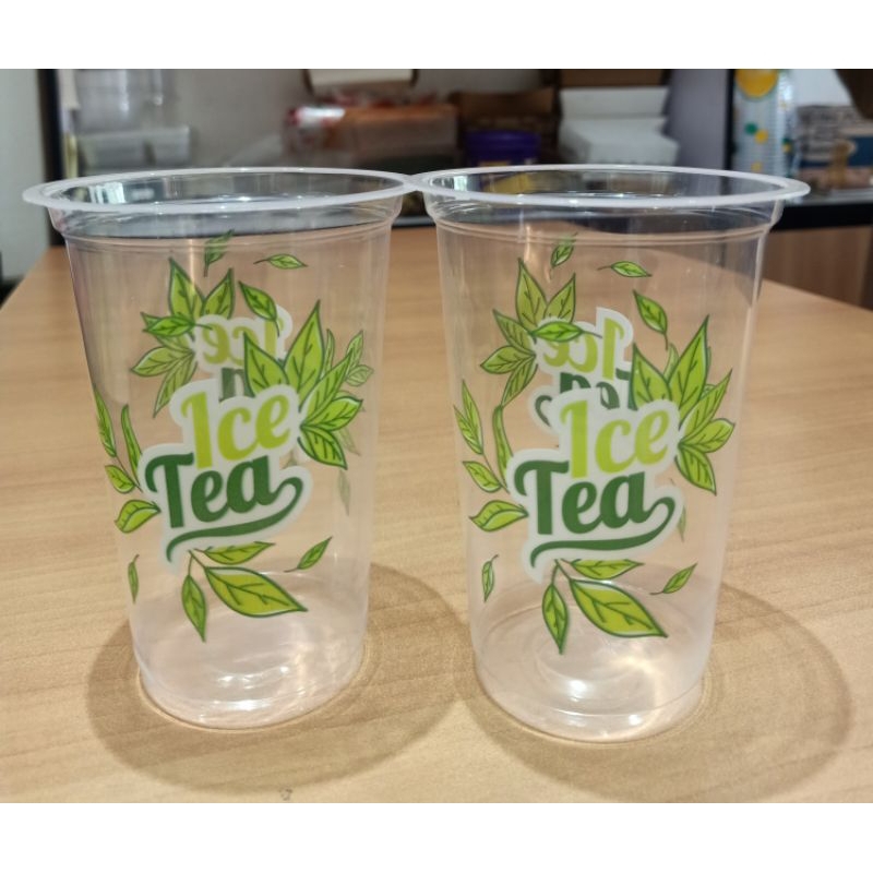 Jual Gelas Plastik Sablon Ice Tea/ A Cup Of Tea / Cup Es Teh Merk ...