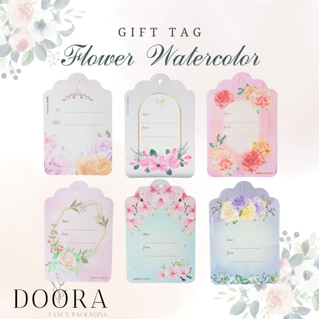Jual Gift Tag Bunga Watercolor | Shopee Indonesia